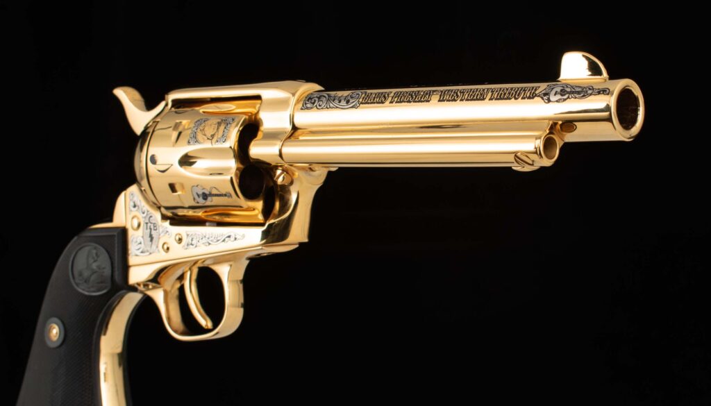 Colt Cowboy SA, Elvis Presley Western Tribute .45Colt – MINT, 24k, CASE ...