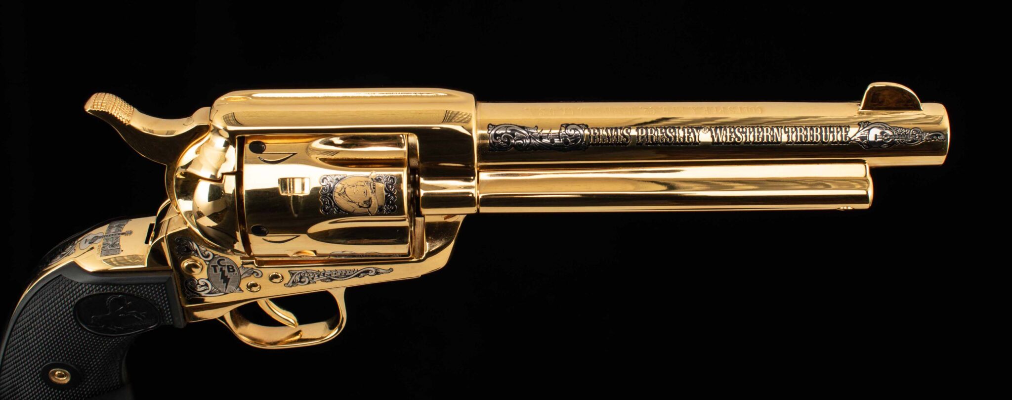 Colt Cowboy SA, Elvis Presley Western Tribute .45Colt – MINT, 24k, CASE ...
