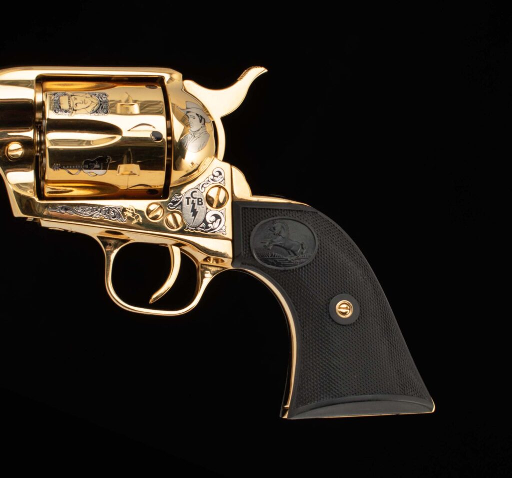 Colt Cowboy SA, Elvis Presley Western Tribute .45Colt – MINT, 24k, CASE ...