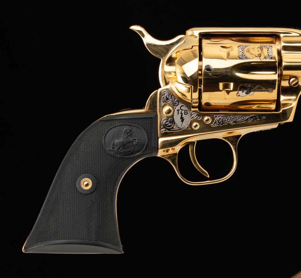 Colt Cowboy SA, Elvis Presley Western Tribute .45Colt – MINT, 24k, CASE ...