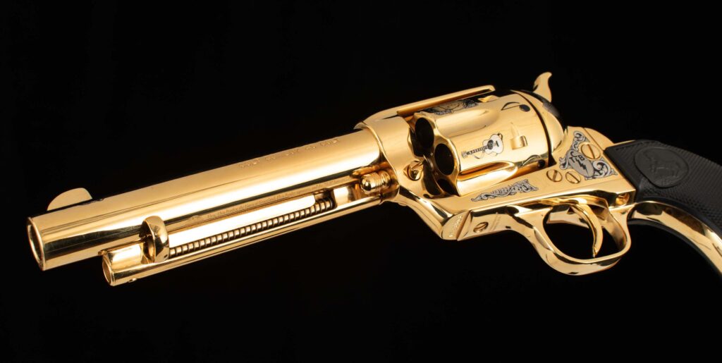 Colt Cowboy SA, Elvis Presley Western Tribute .45Colt – MINT, 24k, CASE ...
