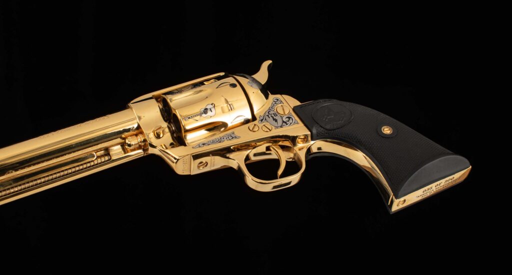 Colt Cowboy SA, Elvis Presley Western Tribute .45Colt – MINT, 24k, CASE ...