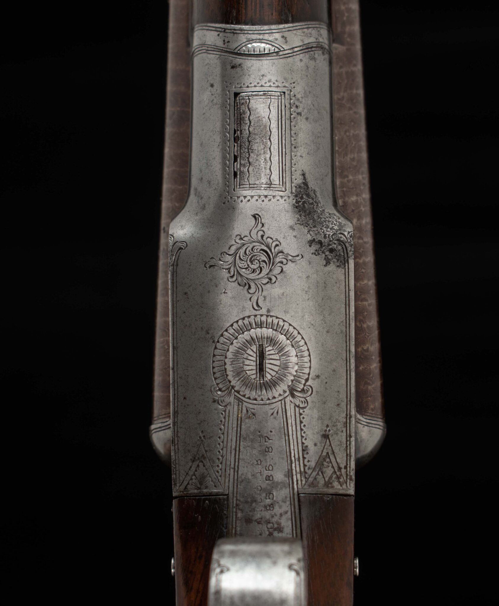 Lefever FE 16 gauge – 1902, F/F, BEAUTIFUL DAMASCUS, VFI CUSTOM LEATHER ...